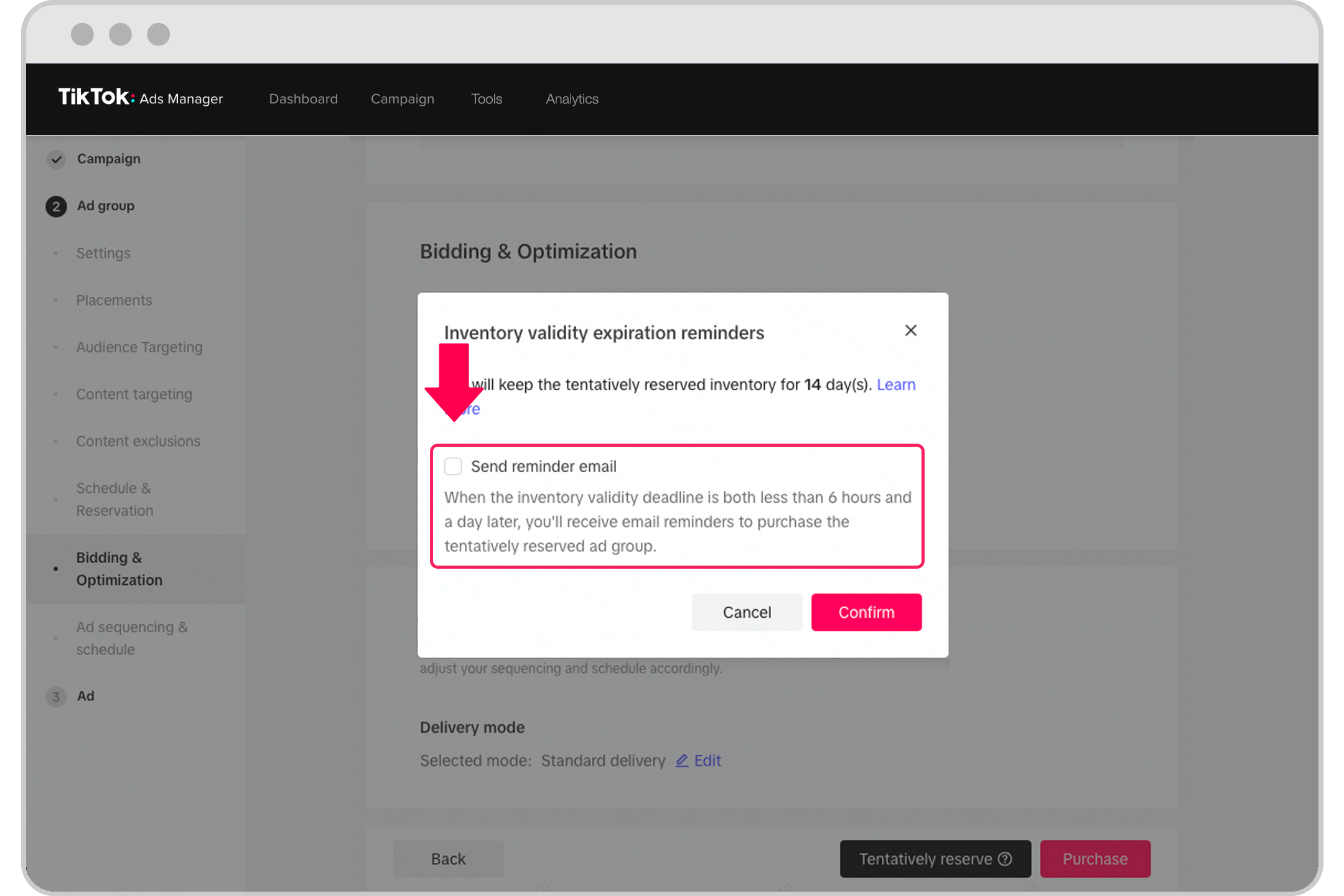 How to use tentative reservation for Reach & Frequency campaigns