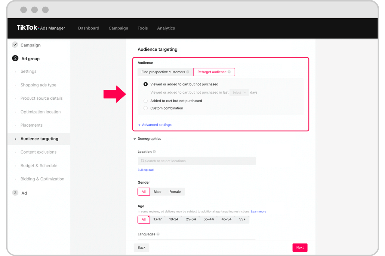 About App Retargeting | TikTok Ads Manager
