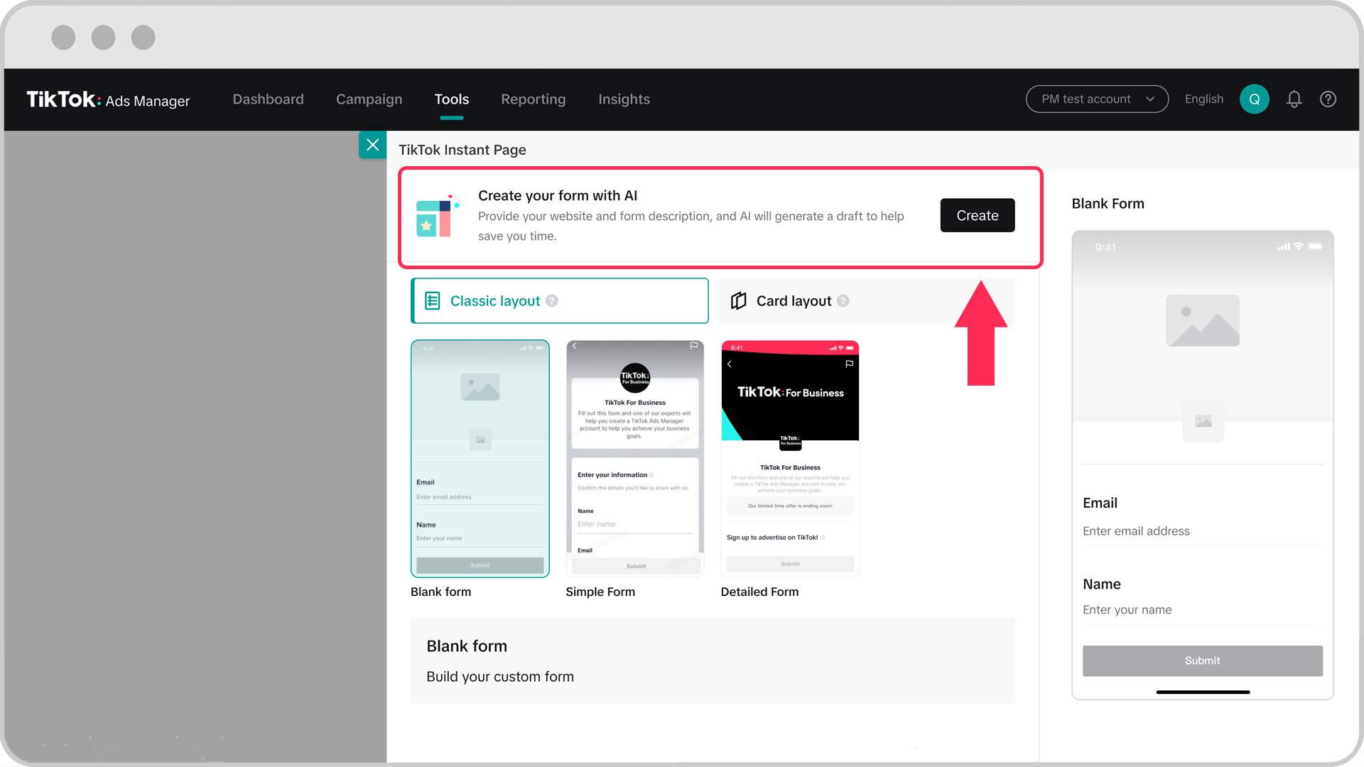 About AIGC for Instant Forms | TikTok Ads Manager